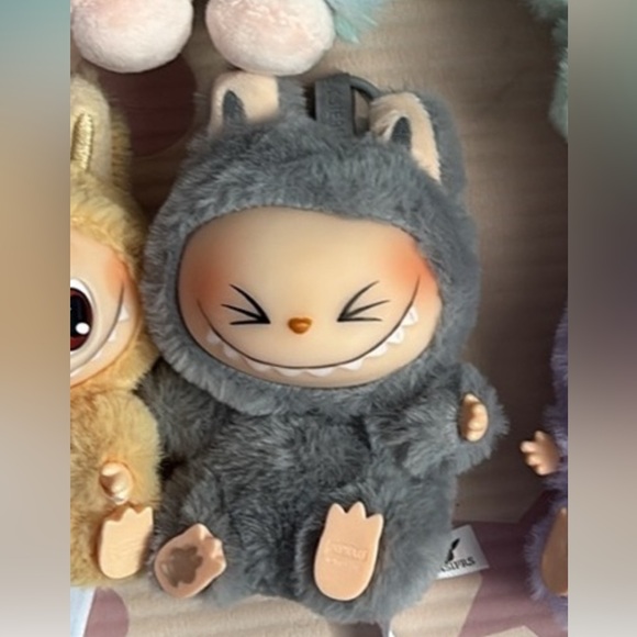 Accessories | Labubu Lafufu Grey Hehe Keychain Plush | Poshmark